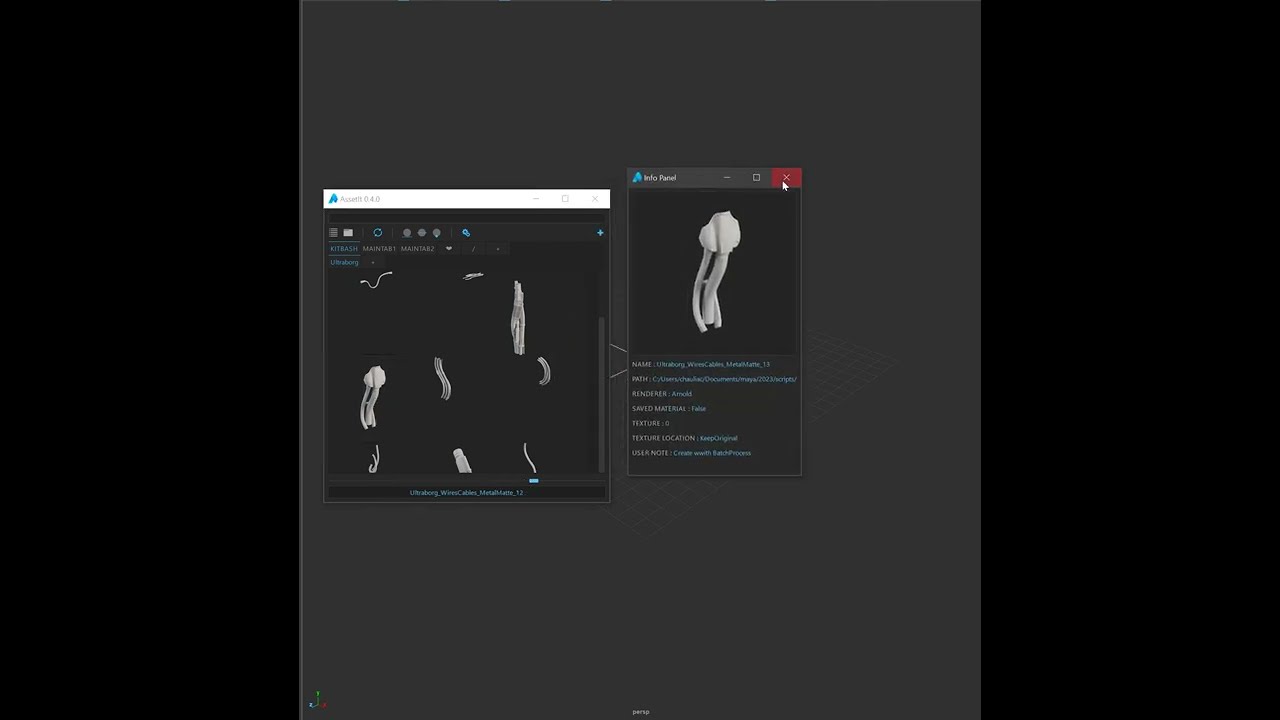 AssetIt - Asset Manager Script for Maya - Multi Files Import Preview