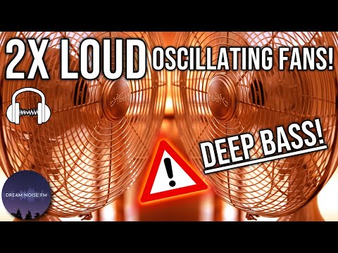 TWO POWERFUL & LOUD OSCILLATING FANS - FAN NOISE FOR SLEEPING 😴 | BLACK SCREEN