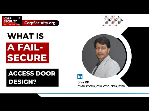 What is a fail-safe and fail-secure access door design | Siva RP #accesscontrolsystem #security