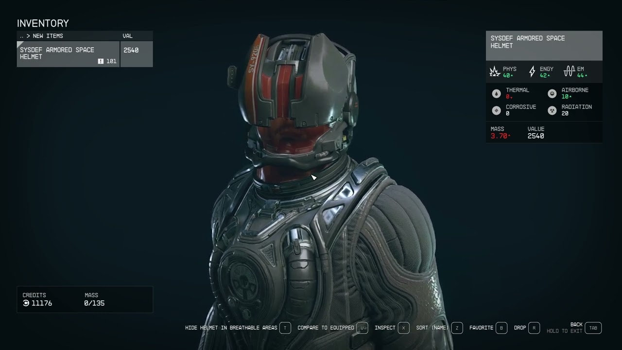 Starfield SysDef Armored Space Helmet Console Command Cheat Code