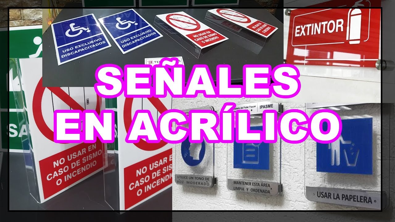 Señales en acrílico