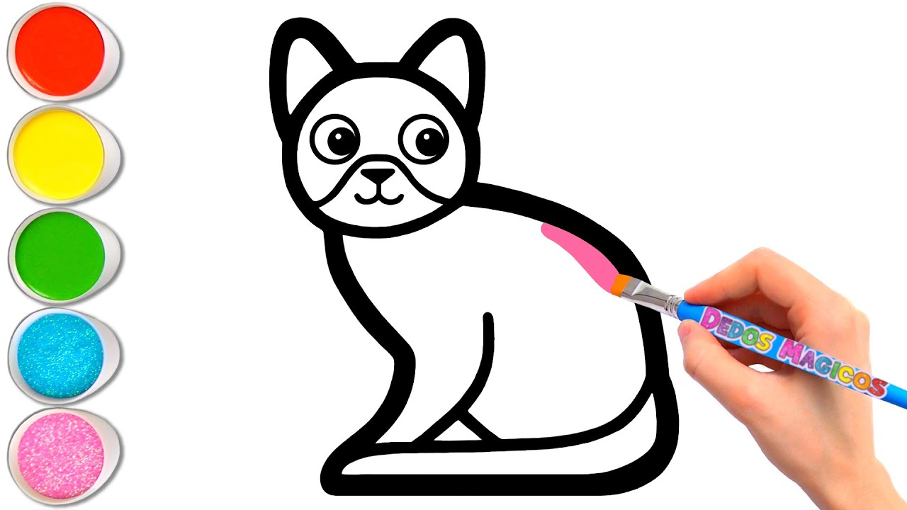 Dibujar, Pintar y Colorear un Lindo y Colorido Gato ✨😺✨ Amigos Animales #150