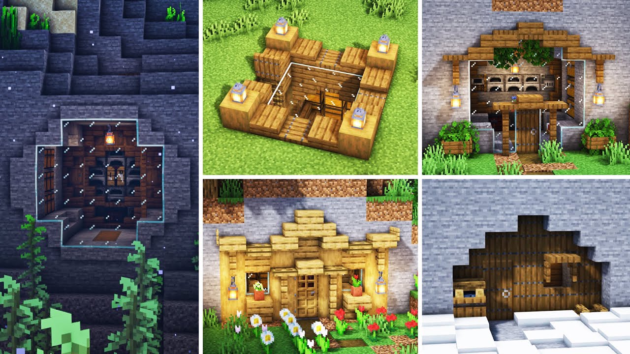 5 Minecraft Starter Bases for 5 Biomes (Build Tutorial) - Minecraft ...