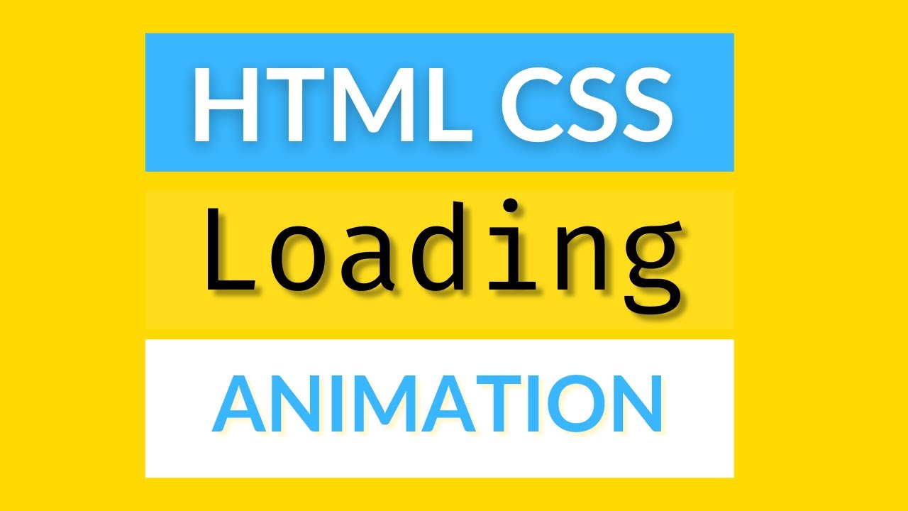 Pure CSS Page Loading Animation Effects | HTML CSS Animation | Web Design Tutorial