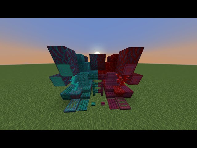 Animated Crimson and Warped Blocks Minecraft Texture Pack