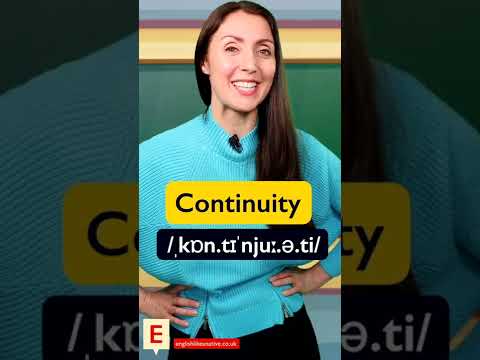 How to pronounce 'continuity' #shorts