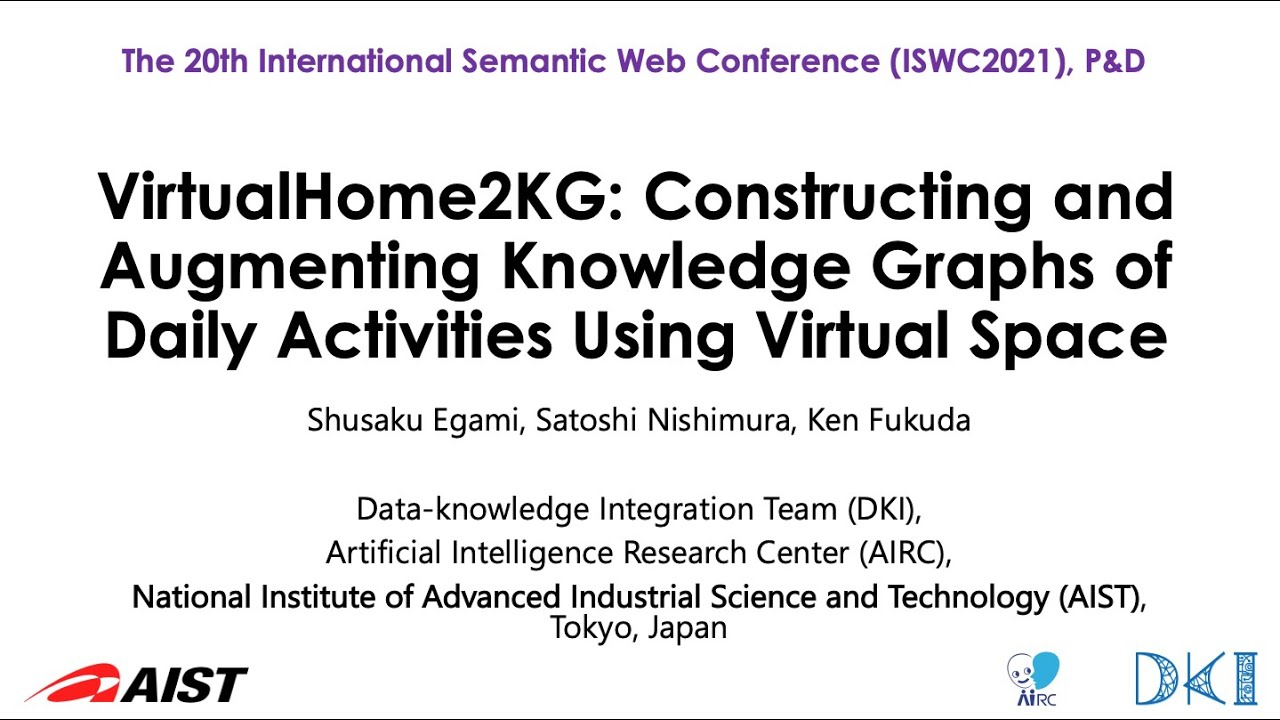 [ISWC2021 P&D] VirtualHome2KG: Constructing and Augmenting Knowledge Graphs of Daily Activities ...