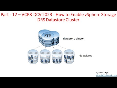 VCP8-DCV 2023 | Part-12 | How to Enable vSphere Storage DRS Datastore Cluster