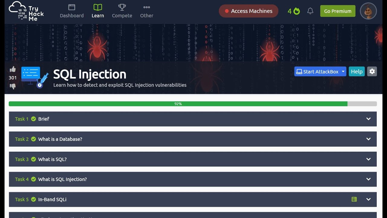 SQL Injection || JrPenetrationTester || TryHackMe || 2021