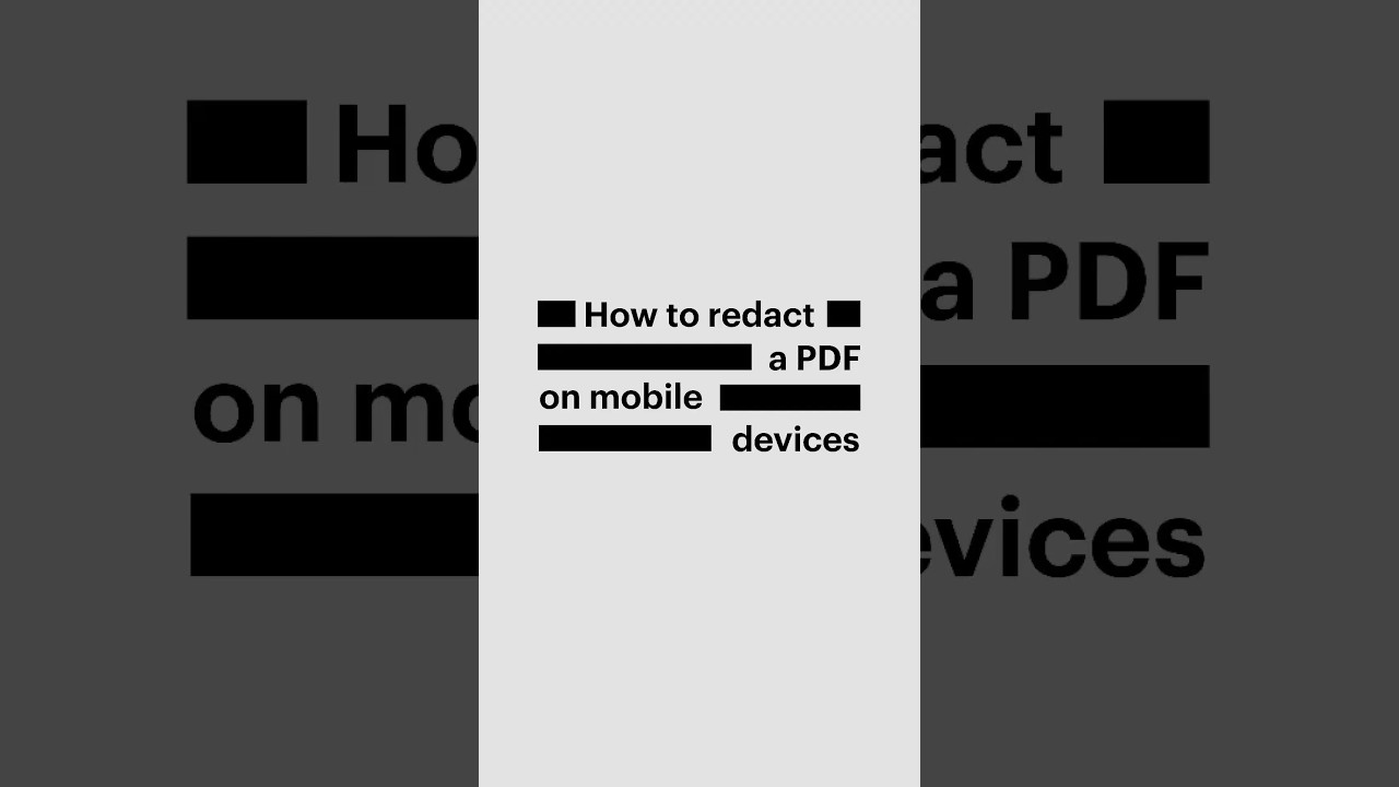 How to redact a PDF on mobile devices #ilovepdf  #PrivacyProtection #iLovePDFApp #PDFtools