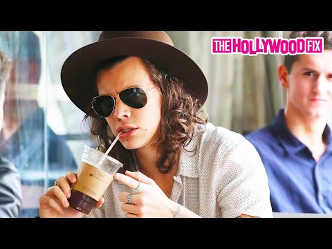 Harry Styles Grabs Coffee With A Friend Before The Billboard Music Awards At Dialog Cafe In WeHo, CA