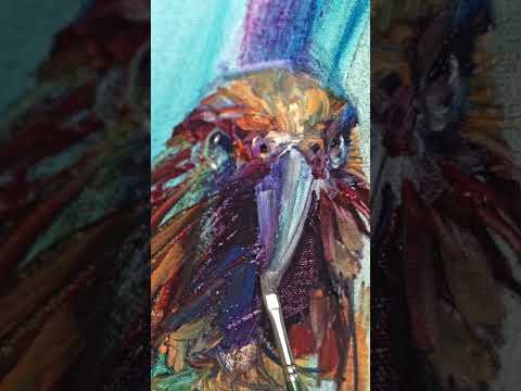 Hello #art #painting #oilpainting #minkim #kea #birds