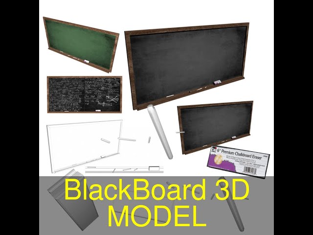 BlackBoard 3D Model - FlatPyramid