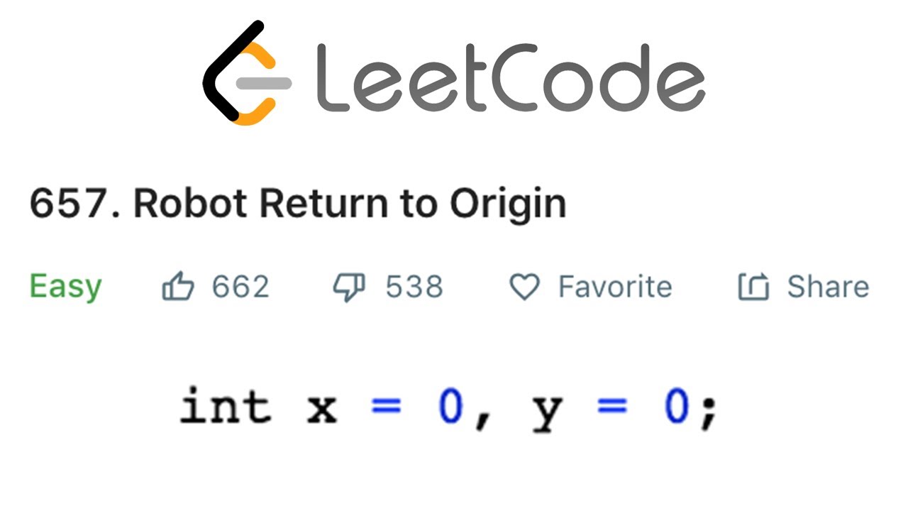 LeetCode Robot Return To Origin Solution Explained - Java
