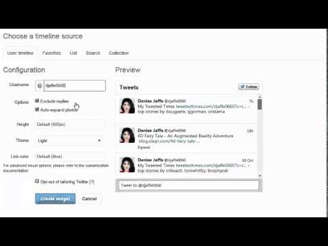 How to create embed code from a Twitter Feed