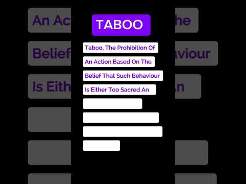 #Taboo #sociology #taboos