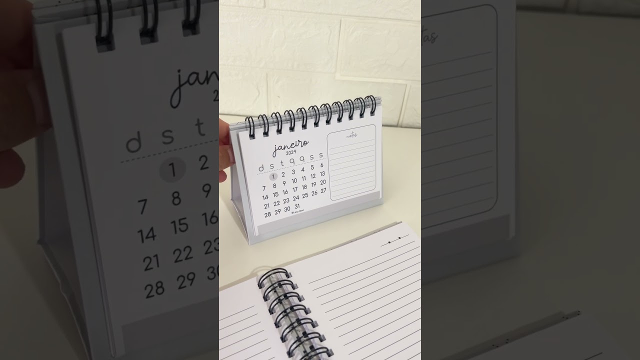 Calendário 2024 #calendarios #papelaria #craft #papercraft #crafter #encadernação