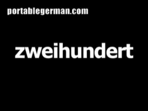 German word for two hundred is zweihundert