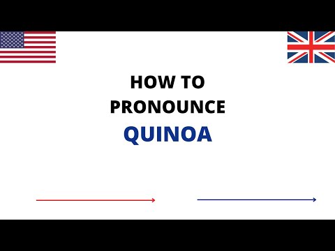 How To Pronounce QUINOA Correctly In English | QUINOA Pronunciation | How To Say QUINOA