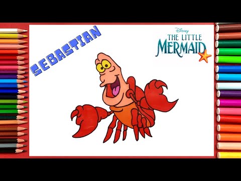 How to Draw Sebastian from The Little Mermaid – I'm Youtuber – Follow ...