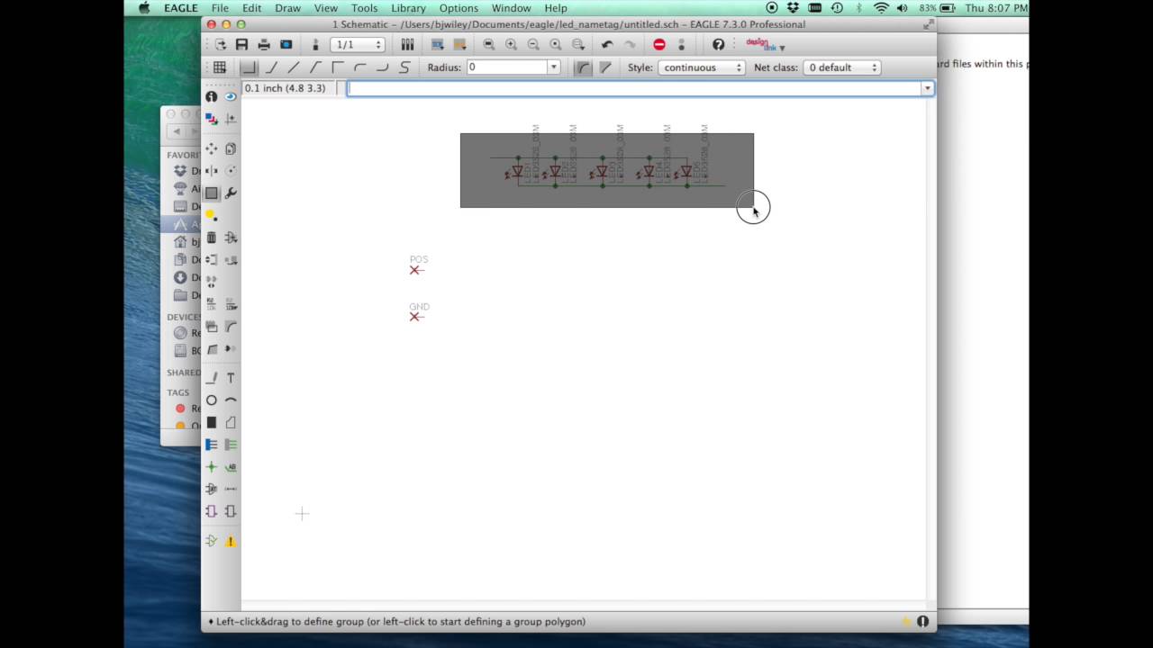 Making the LED name tag schematic