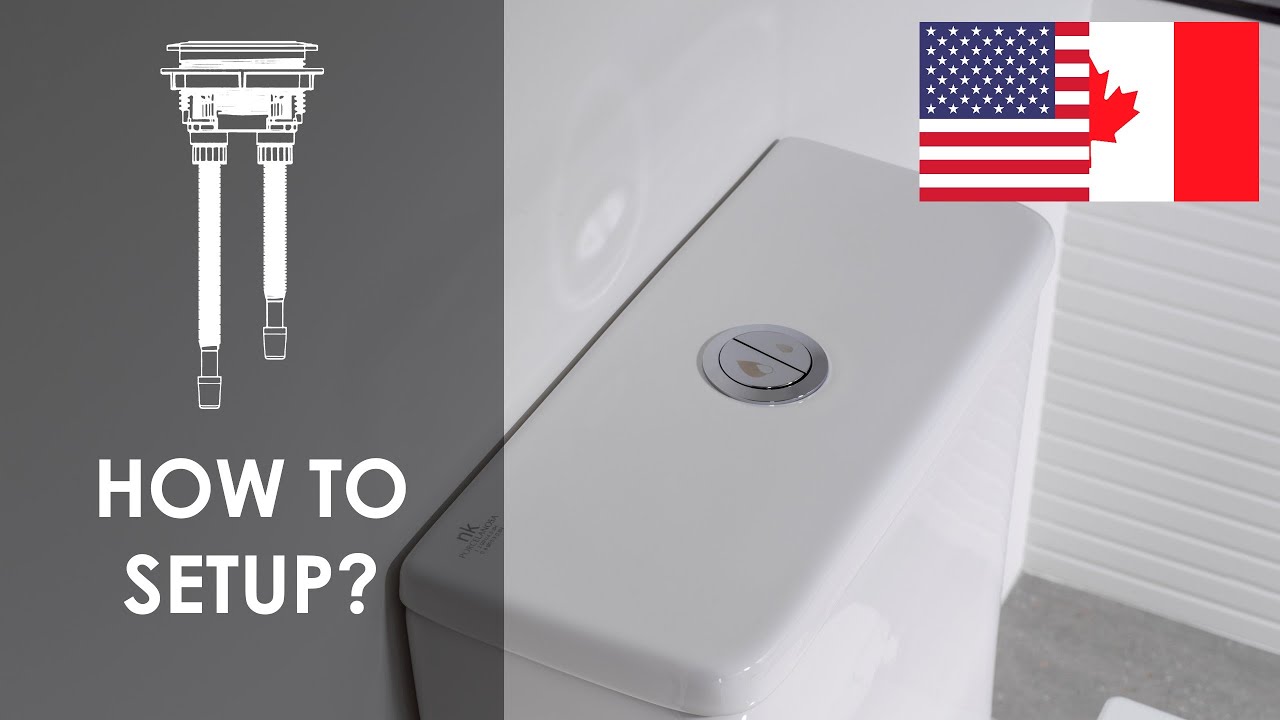 Adjustment of the Rods in a Dual Flush Button of a One Piece Sanitary ...