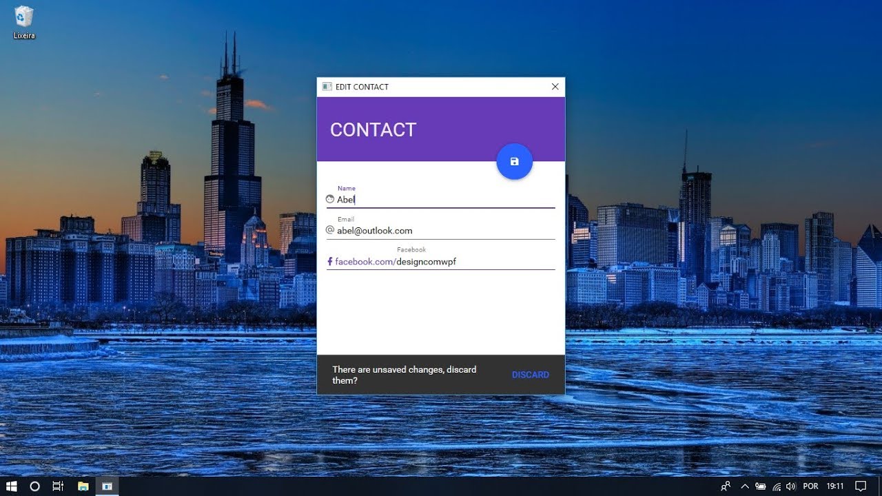 C# WPF .NET Core UI Design: Validate Data Change