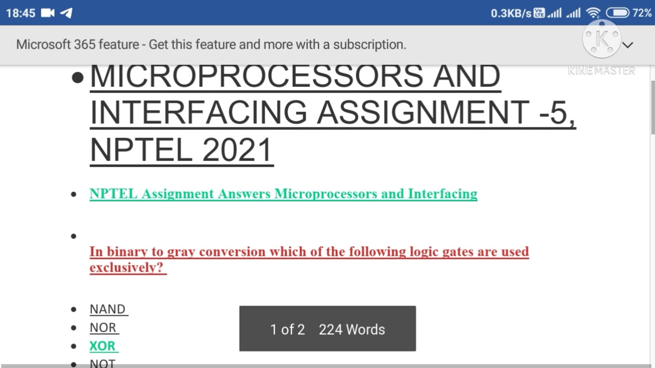 Microprocessors and Interfacing NPTEL assignment 5 solutions #nptel2021