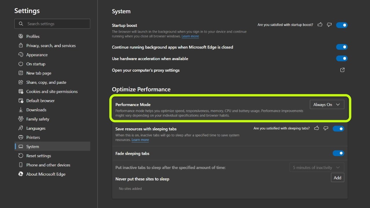 Microsoft Edge is getting a Performance Mode on Windows 10