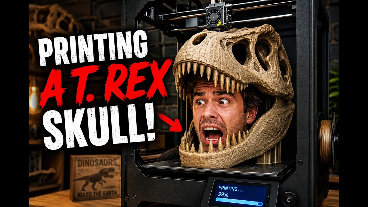 3D Printing a T-Rex Skull Replica - 3D Print Reviews