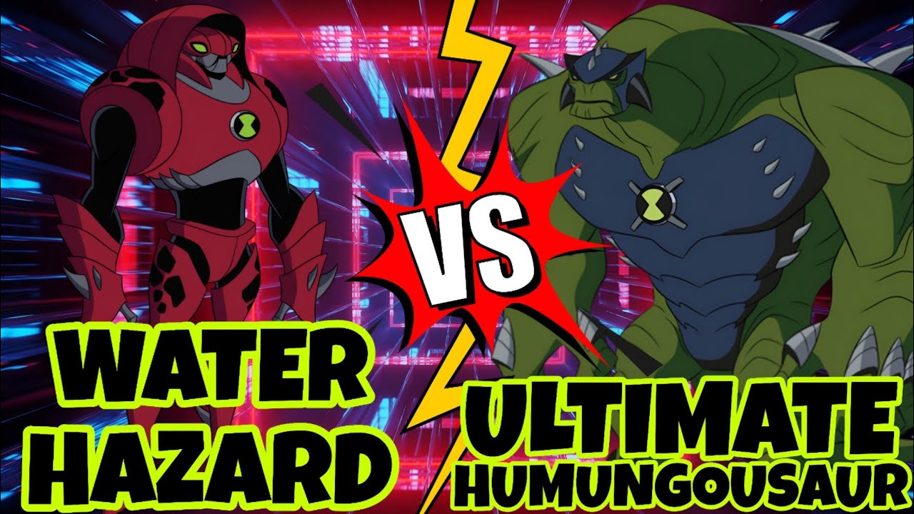 Water Hazard vs Ultimate Humungousaur (Ben 10 xenodrome) Ultimate Alien Water Hazard Transformation