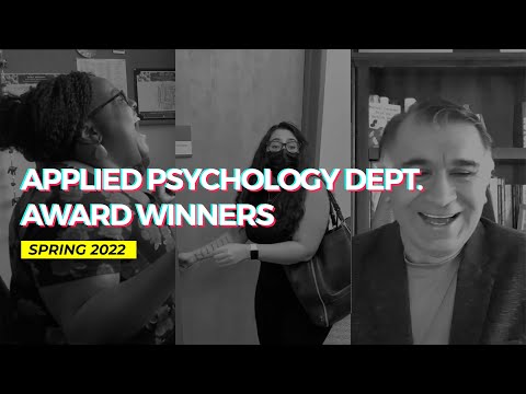 2022 Dept. of Applied Psychology Spring Award Winners