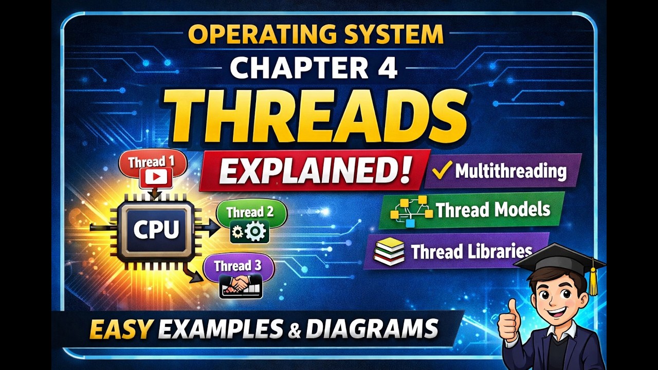 Operating System Threads Explained #operatingsystem #chapter4