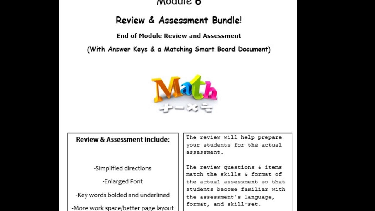 Grade 3 Module 6 Review and Assessment Bundle