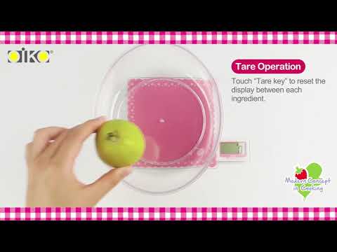 OiKO - Electronic Kitchen Scale with silicon platform - Pink (2kgs)