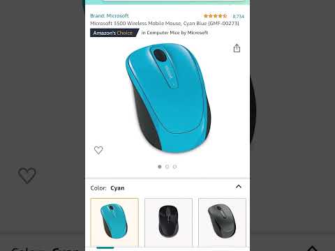 50% off Microsoft 3500 Wireless Mobile Mouse, Cyan Blue (GMF-00273)