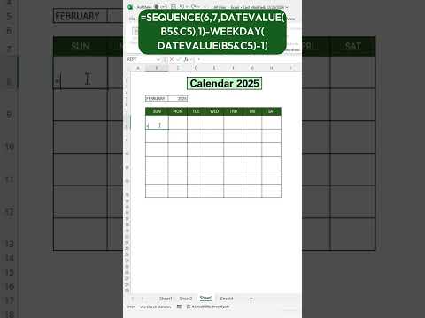Design Your Own 2025 Calendar in Excel – A Quick Tutorial!