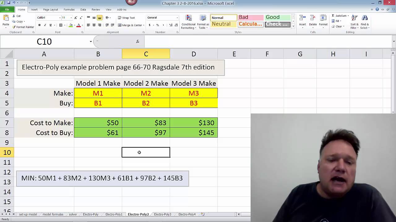 19. Part 3 Electro-Poly Modeling using tables