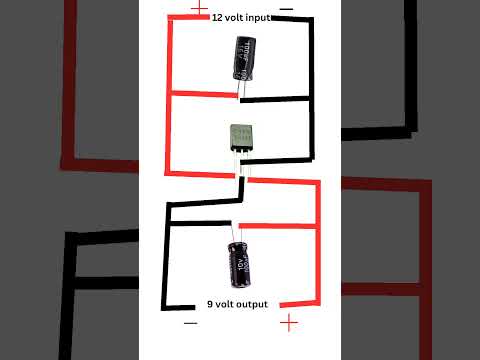 12 volt into 9 volt converter#shortsyoutube #electronics #electrical #subscribe