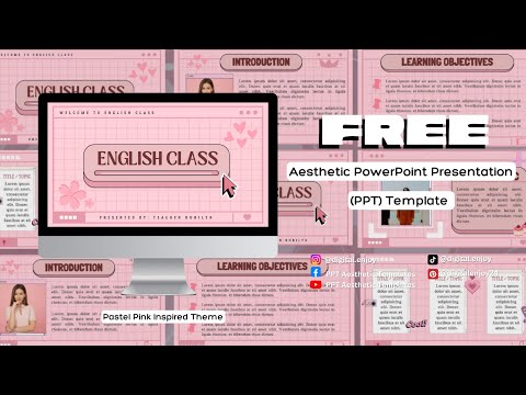 #10 Pastel Pink | FREE PowerPoint Presentation (PPT) Aesthetic Template | Canva Editable