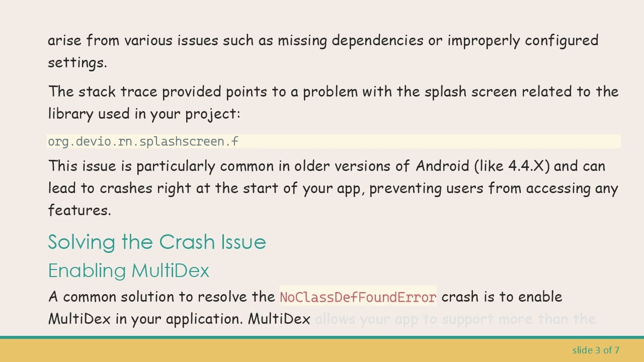 Solving the java.lang.NoClassDefFoundError Crash in React Native Apps on Android