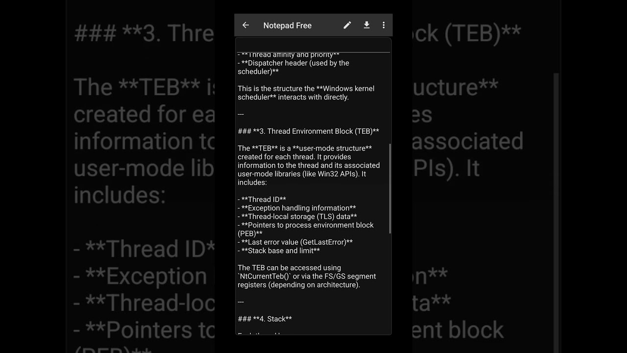 Windows Thread Data Structures Explained | ETHREAD, KTHREAD & TEB in OS