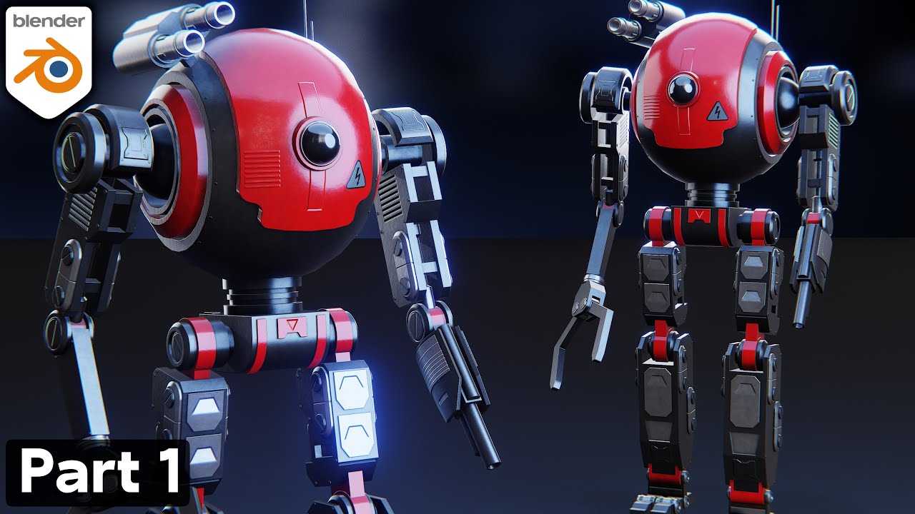 Sci-Fi Combat Robot - Part 1 (Blender Tutorial)