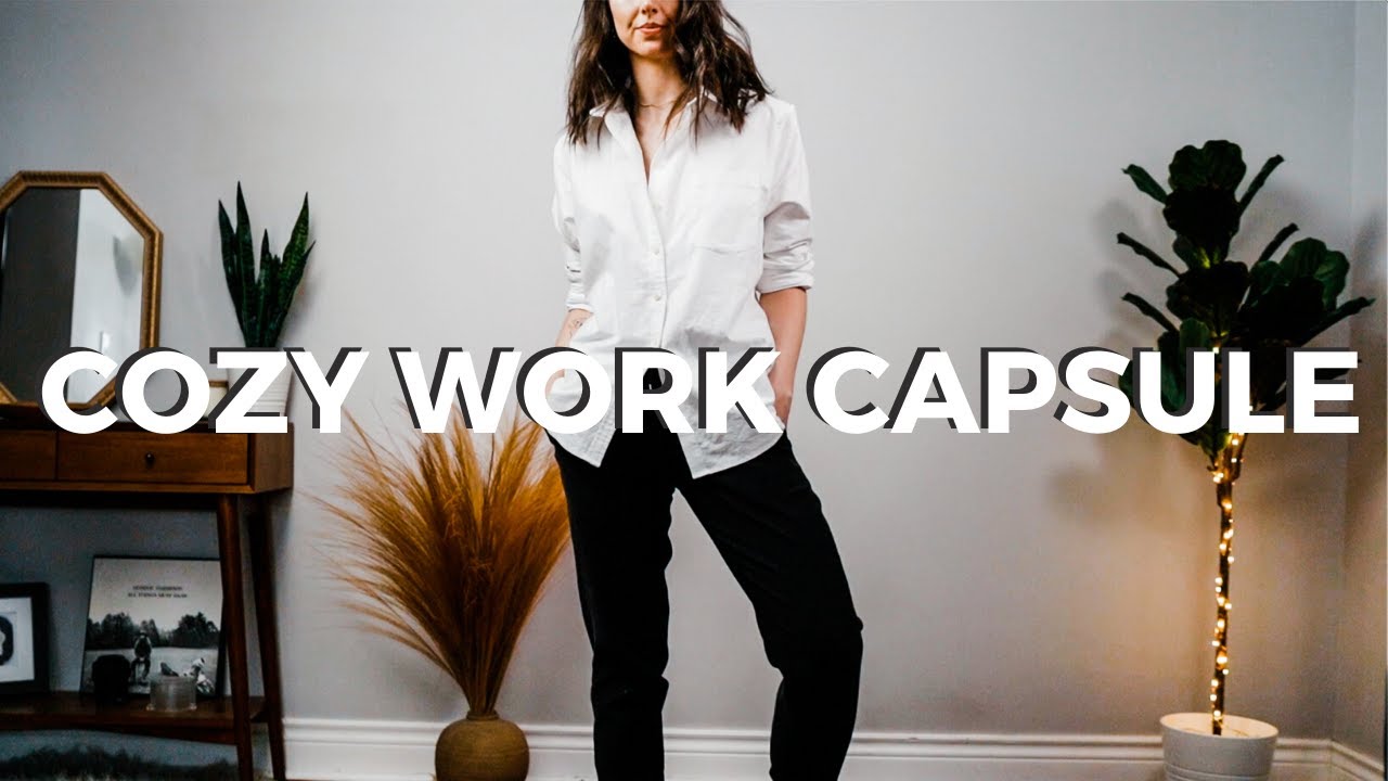 Cozy Work Outfit Capsule | 5 outfits, 5 days styling (mostly) loungewear pieces for work | AD