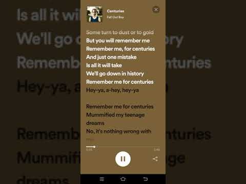 Centuries Lyrics - Fall Out Boys