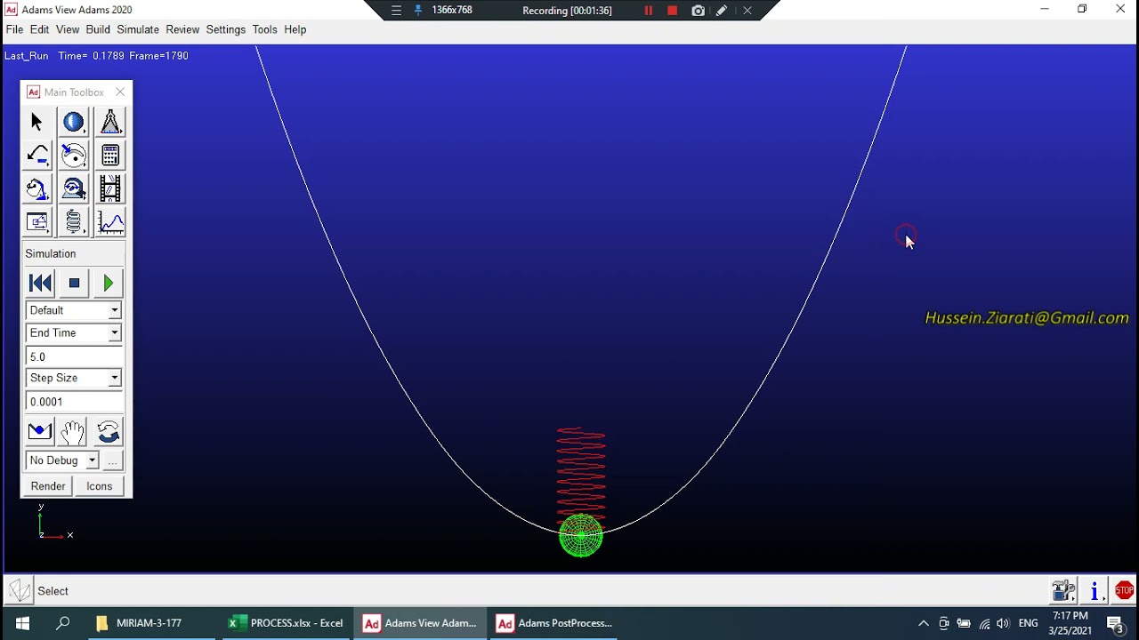 Msc Adams View tutorial MERIAM3 171 STEP13