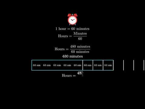 How to convert 480 minutes into hours