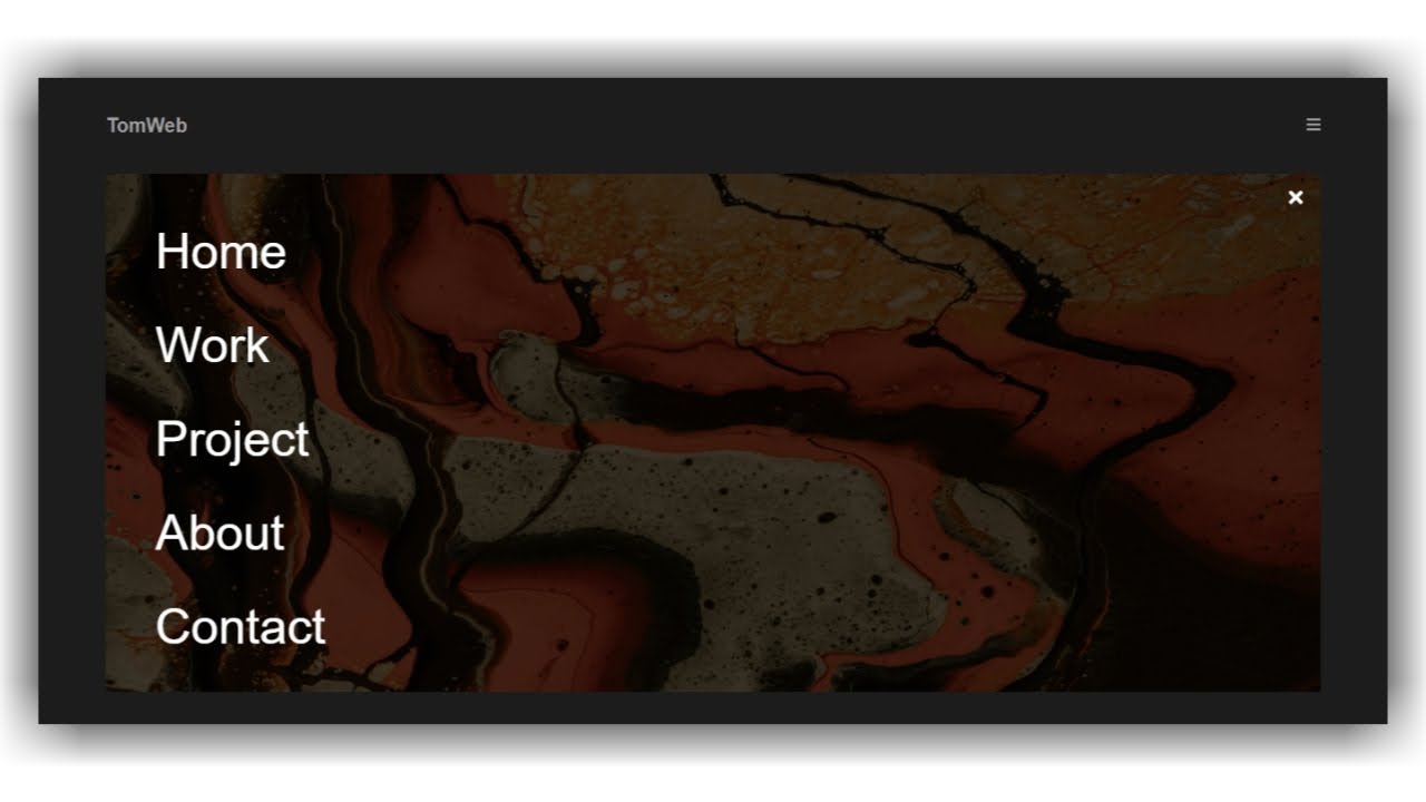 Animated 3D navigation design, HTML CSS Javascript, web design tutorial