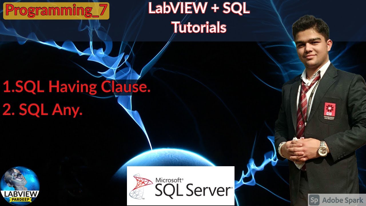 LabVIEW | SQL Programming 7 | SQL Having, SQL Any | LabVIEW + SQL