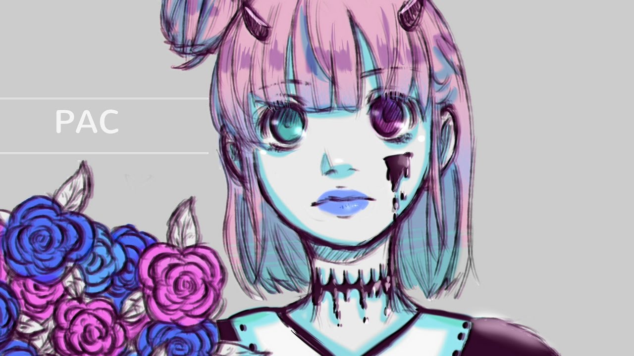 [PAC]Speedpaint: Pastel Goth Sketch (HALLOWEEN)